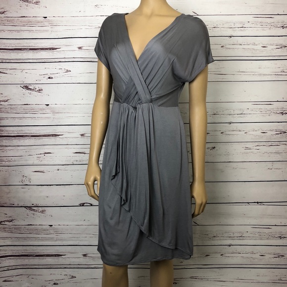 LOFT | Dresses | Ann Taylor Loft Dress Faux Wrap Tiered Grecian | Poshmark